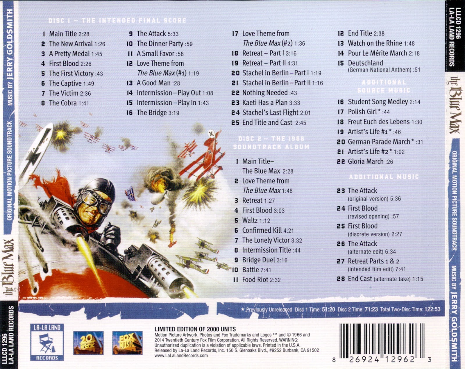 LE BLOG DE CHIEF DUNDEE: THE BLUE MAX Original Motion Picture ...