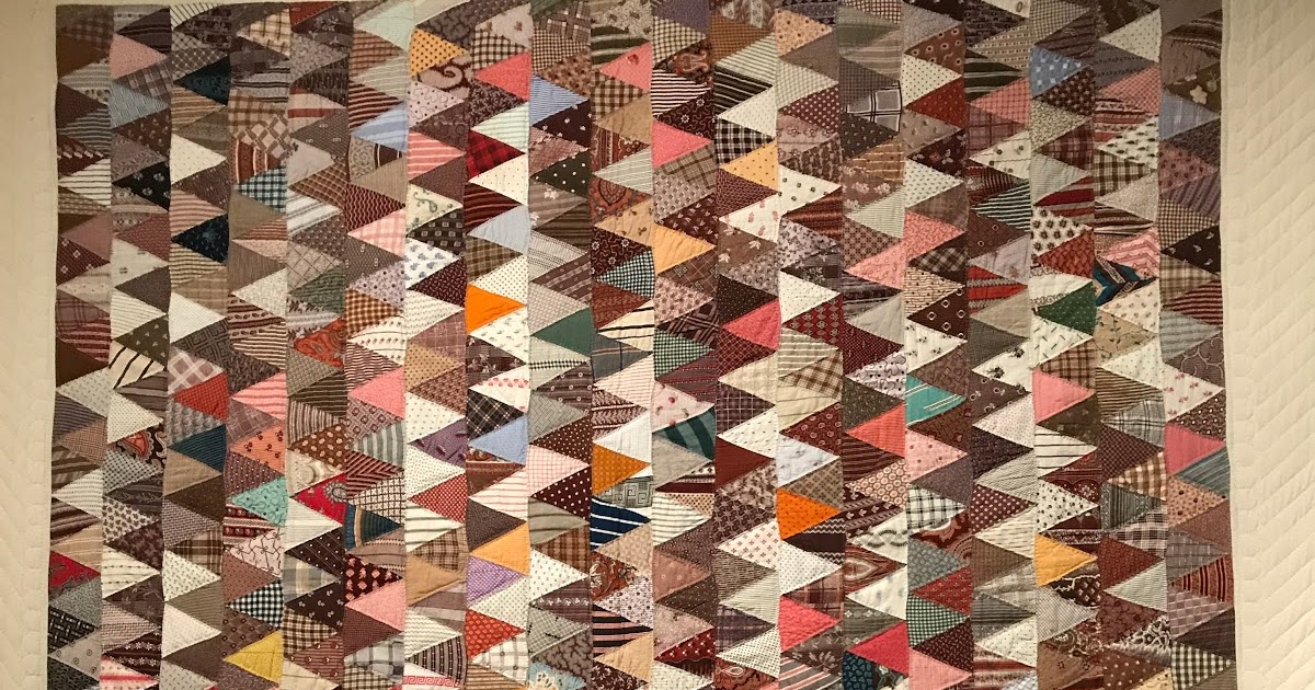 Textile Time Travels: Wonderful 1876 Centennial Zigzag Triangle Quilt ...