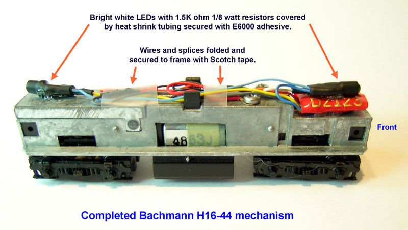 N Scale DCC Decoder Installs: DZ123 in a Bachmann H16-44