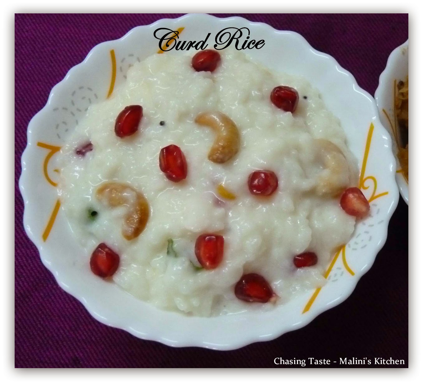 Chasing Taste: Curd Rice - Thayir Sadam Recipe