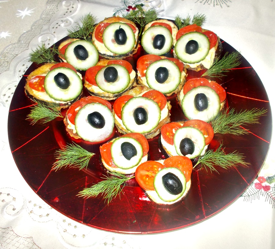 Coada de paun - Aperitiv din vinete « In Bucatarie La Sidy