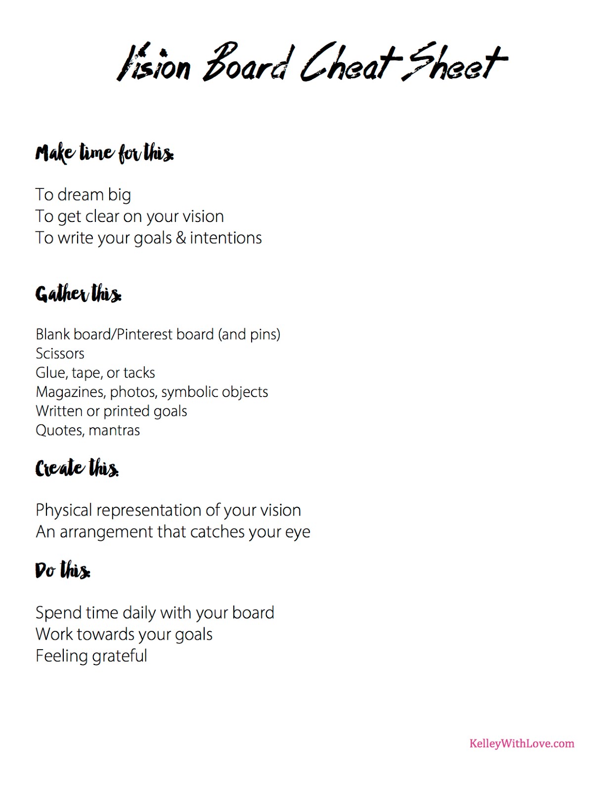 New Years Goals + Printable Worksheets / Kelley With Love