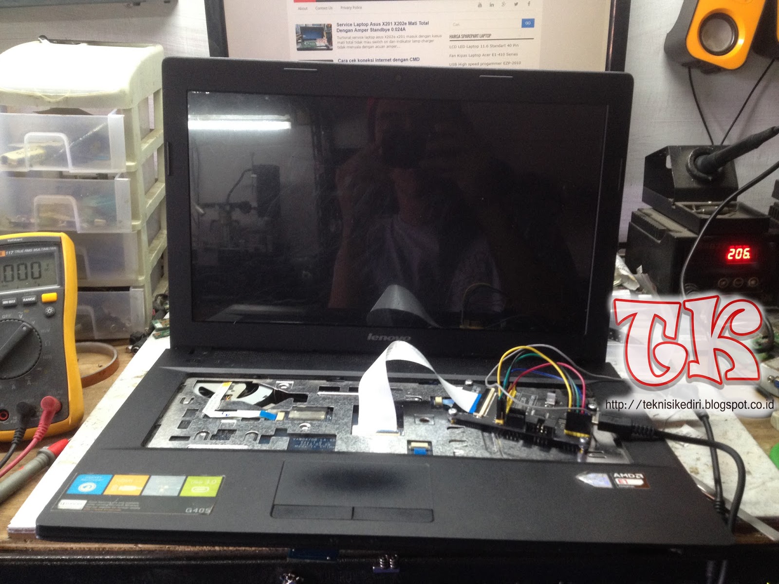 Turtorial Service Laptop Lenovo G405 Layar Blank (no display) Tanpa ...