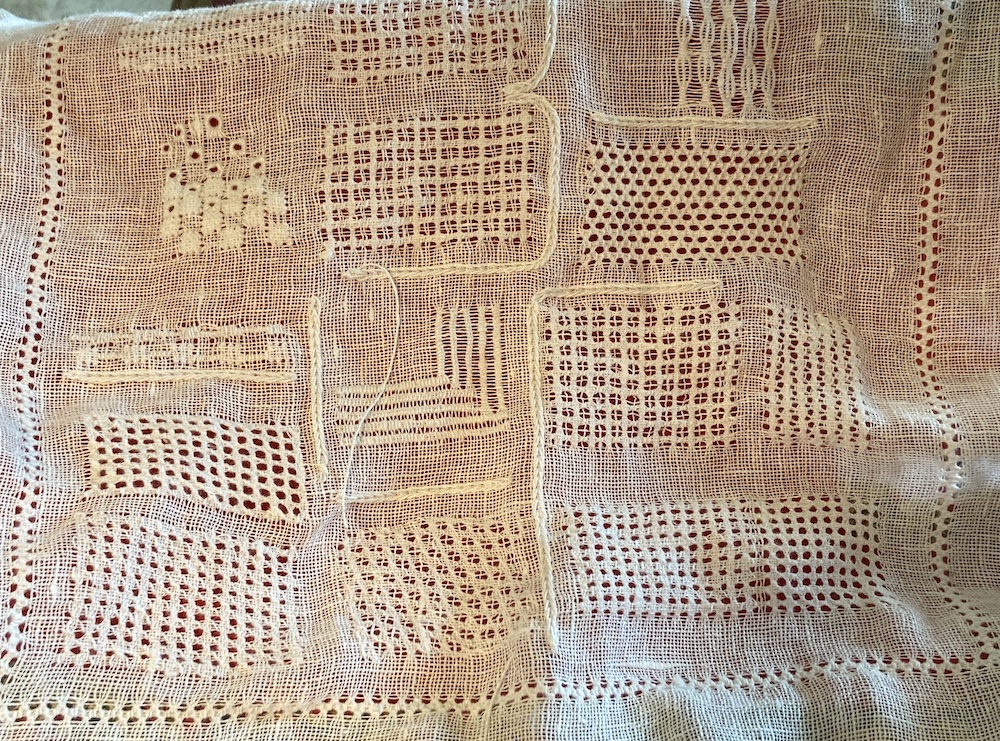 Claudia Crowley's Blog: Pulled thread work, drawn fabric work, pulled ...