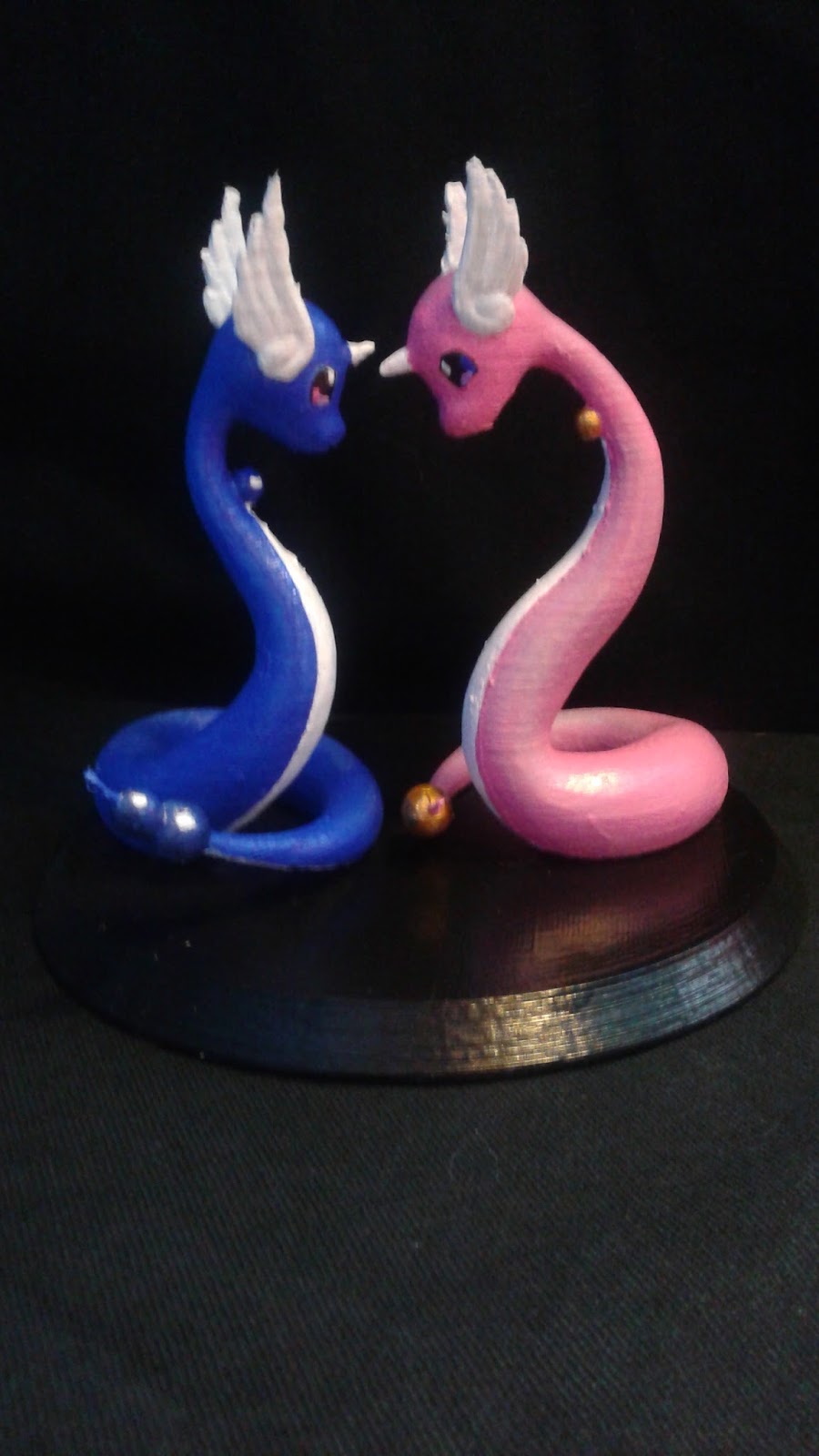 Mystical Sanctuary 3D Printing: Dragonair Normal + Shiny Figure (Pokemon)