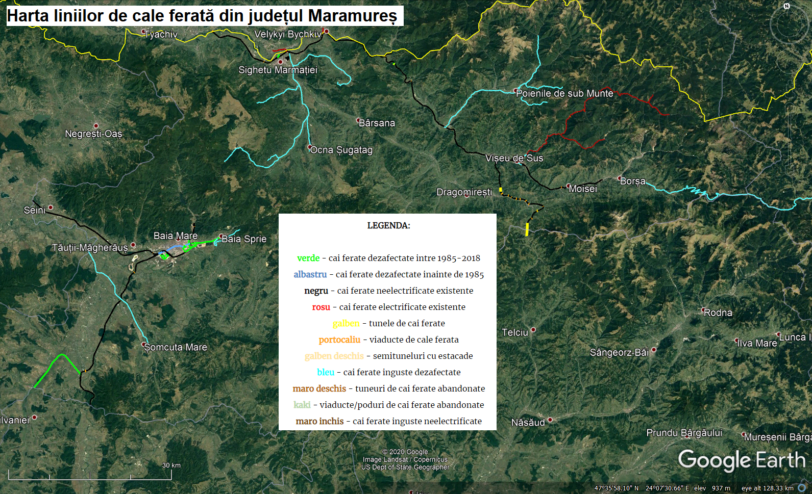 Cai ferate din Maramures, de la inceputuri pana in prezent.