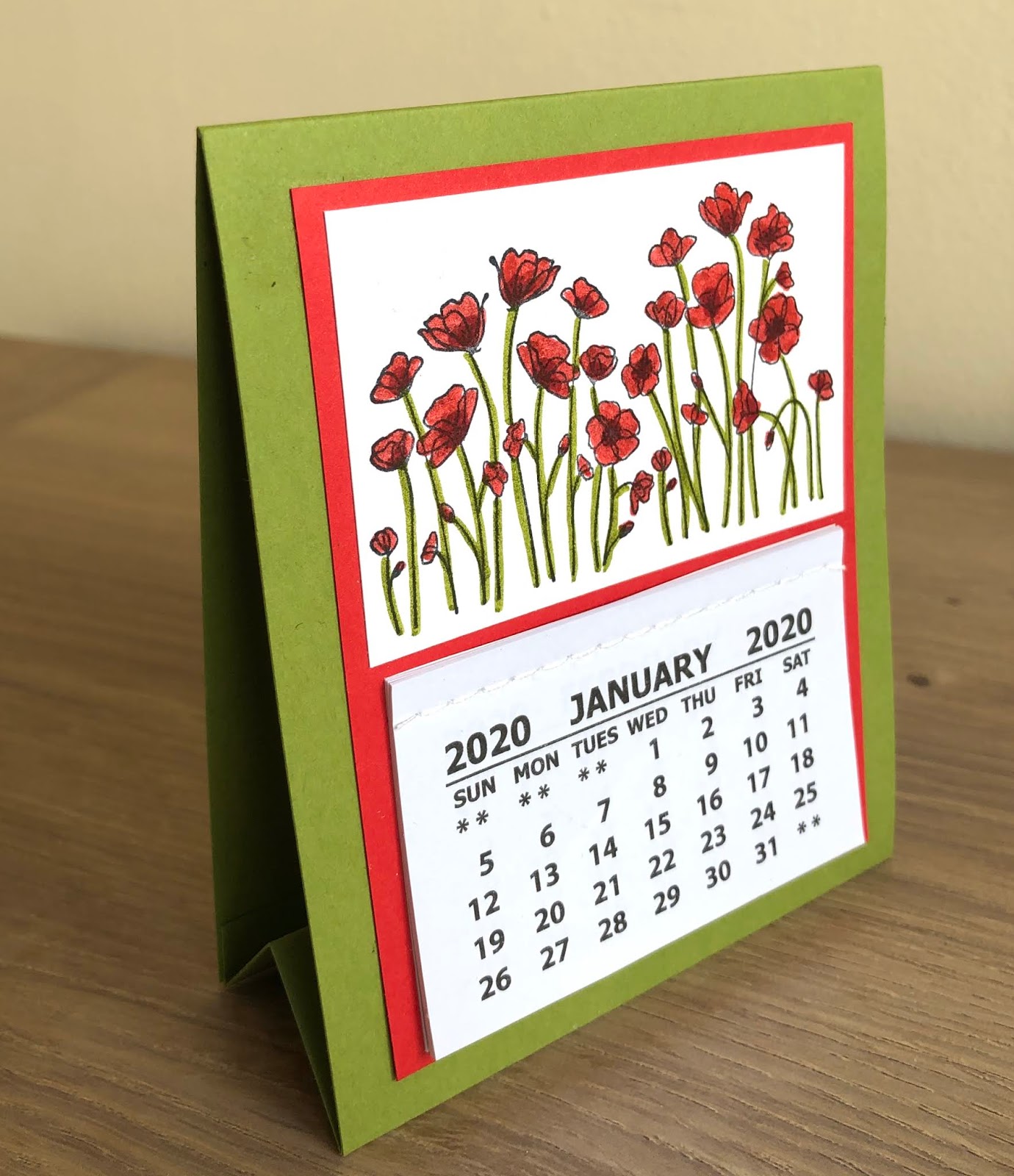 Paper Daisy Crafting: Painted Poppies Desktop Calendar - Customer Thank ...