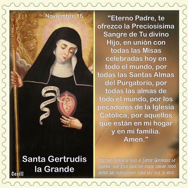 ® Santoral Católico ®: Santa Gertrudis