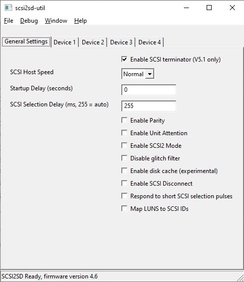 Using SCSI to SD Adapter (SCSI2SD) V5 on RM Nimbus PC-186