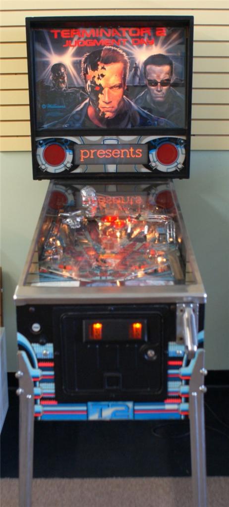 1991 WILLIAMS "TERMINATOR 2 - JUDGEMENT DAY" PINBALL MACHINE ~ Gold ...