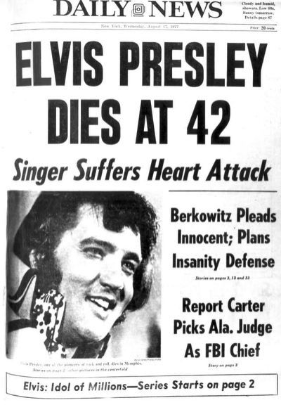 SNEAK PEEK : RIP Elvis Presley: August 16, 1977