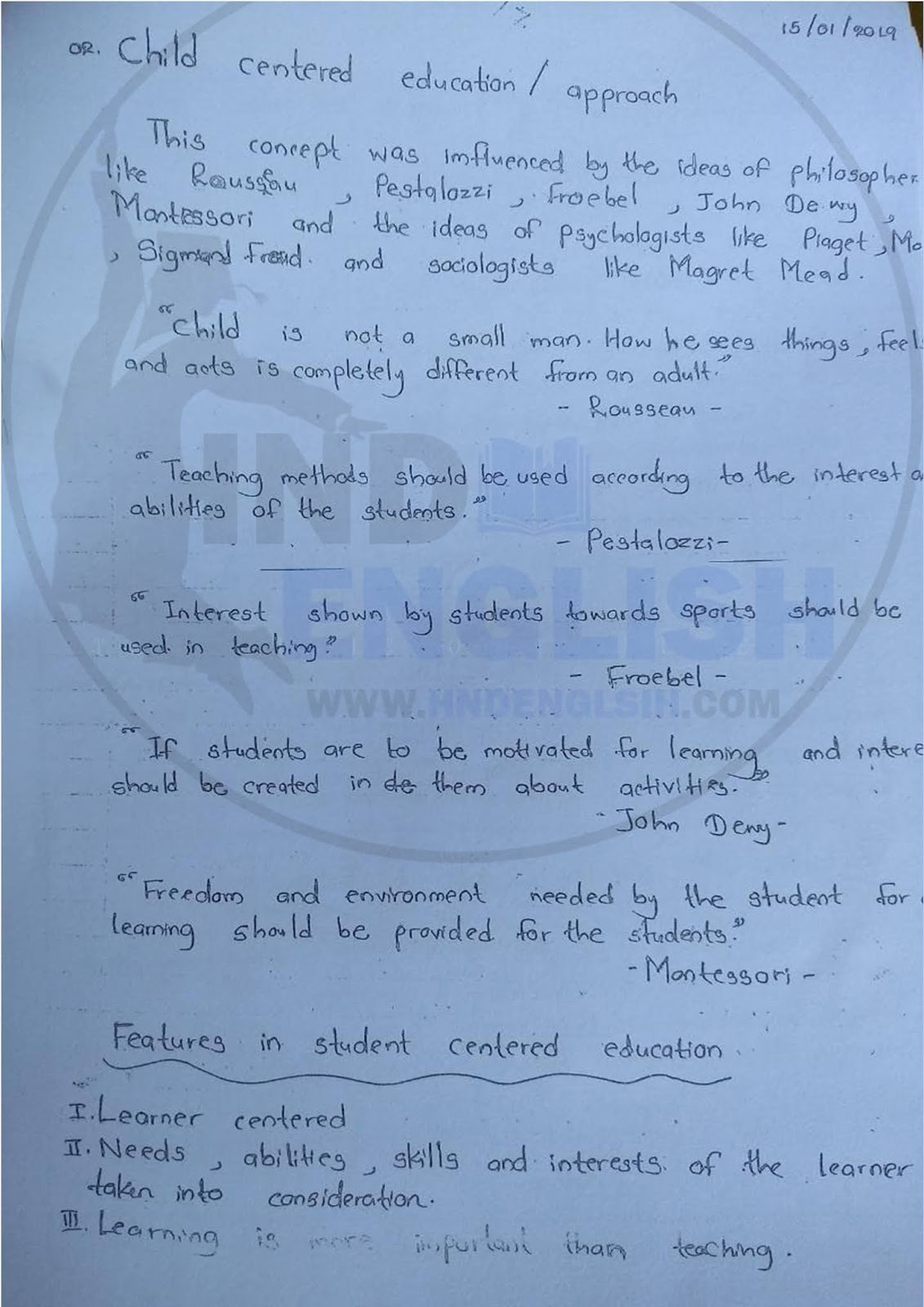 Full Notes | Principles Of Education | 2nd Yr - 2nd Sem