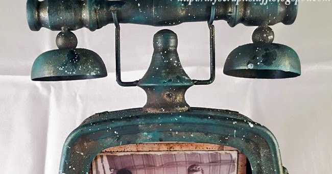 Altered Metal Phone Frame for C'est Magnifique Kits ~ Nadine Carlier