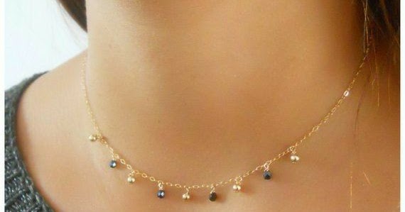 Multi color delicate necklace designs