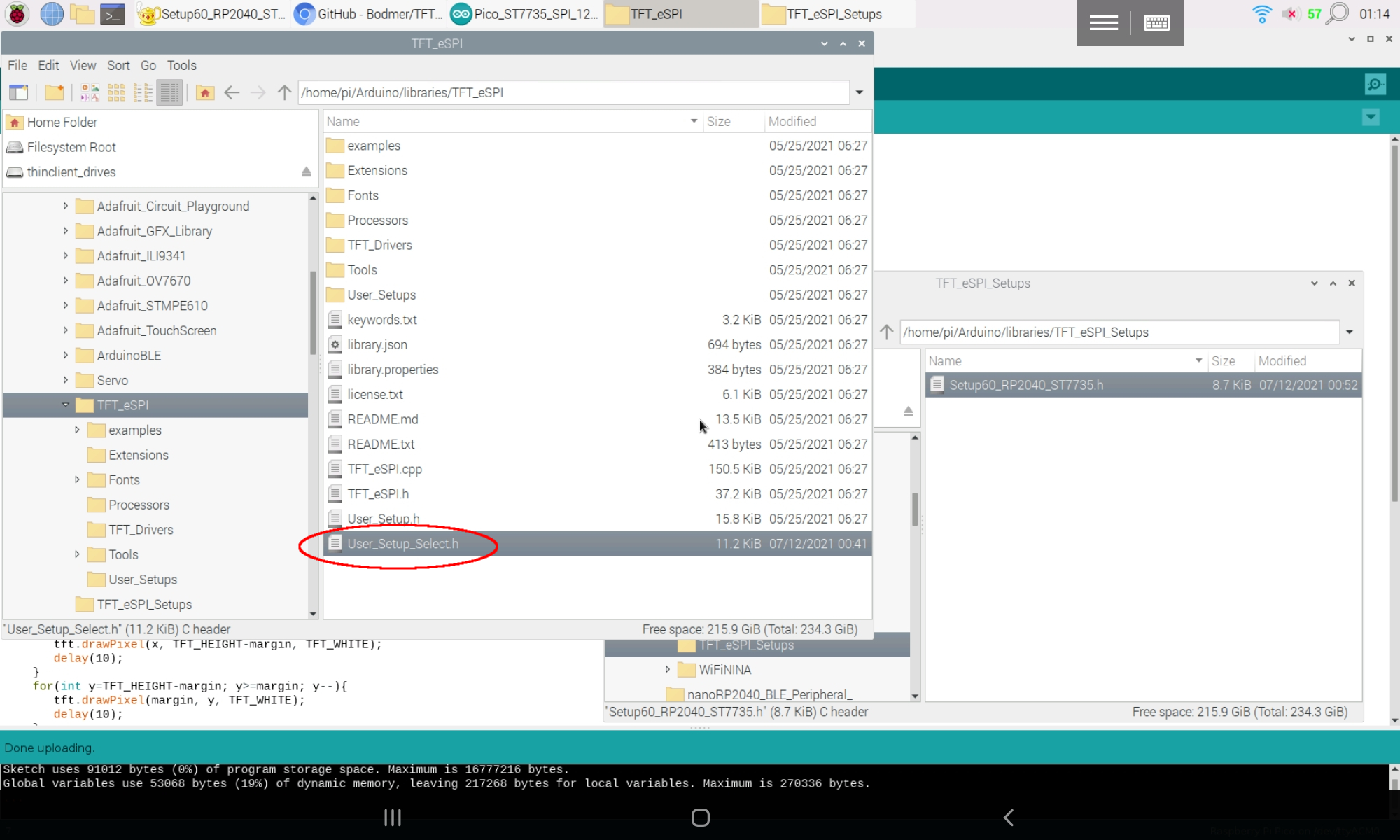 Hello Raspberry Pi Rpi Pico Arduino Framework 128x160 St7735 Spi Tft Using Tftespi Library