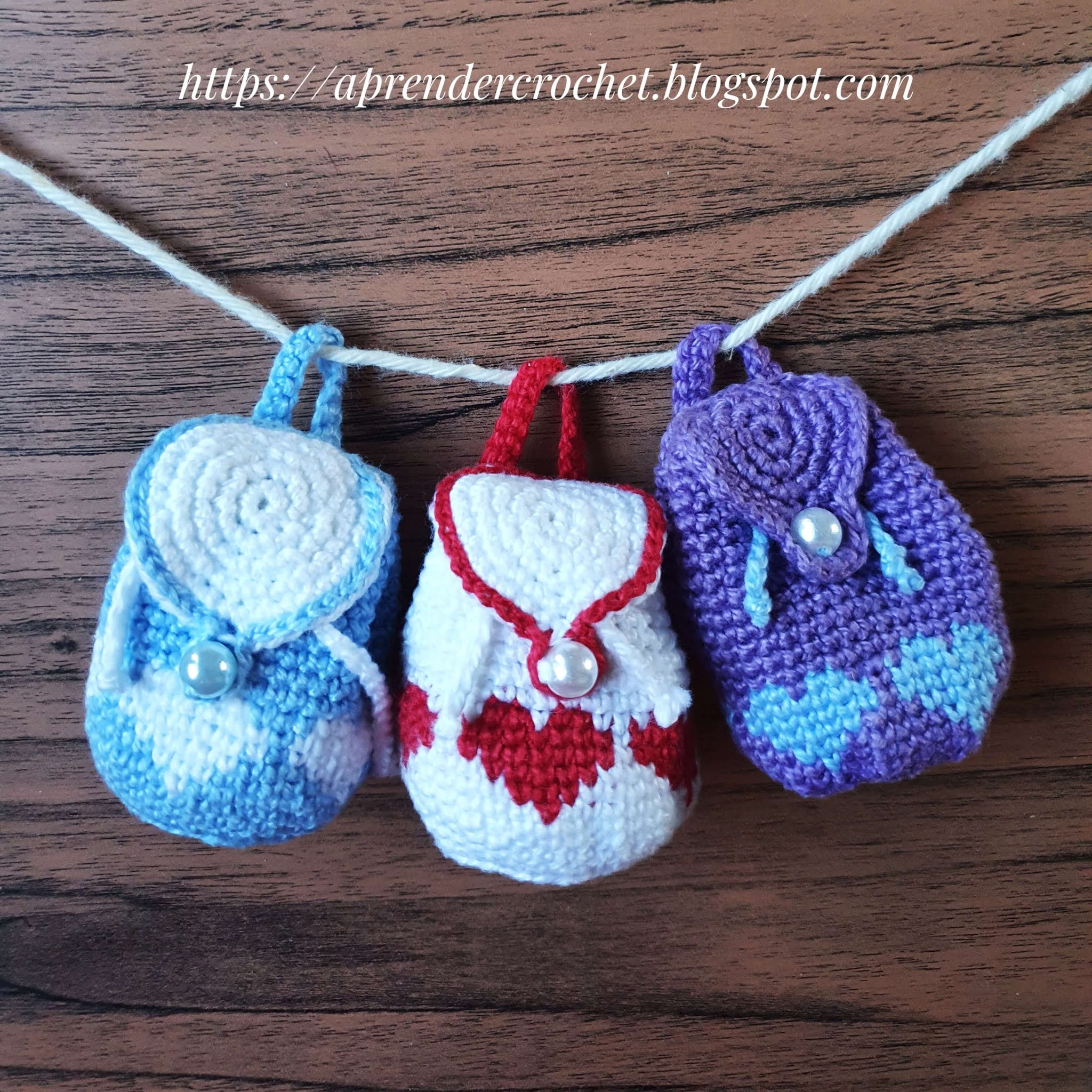 Como tejer Mochilas Llaveros PASO A PASO.