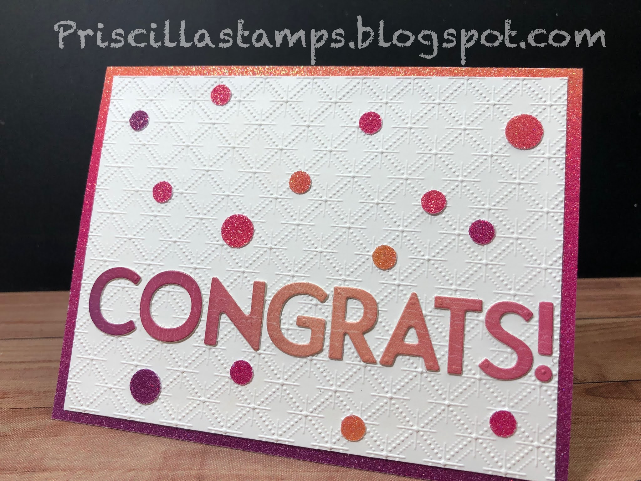 Priscilla's Papercrafts: Congrats!