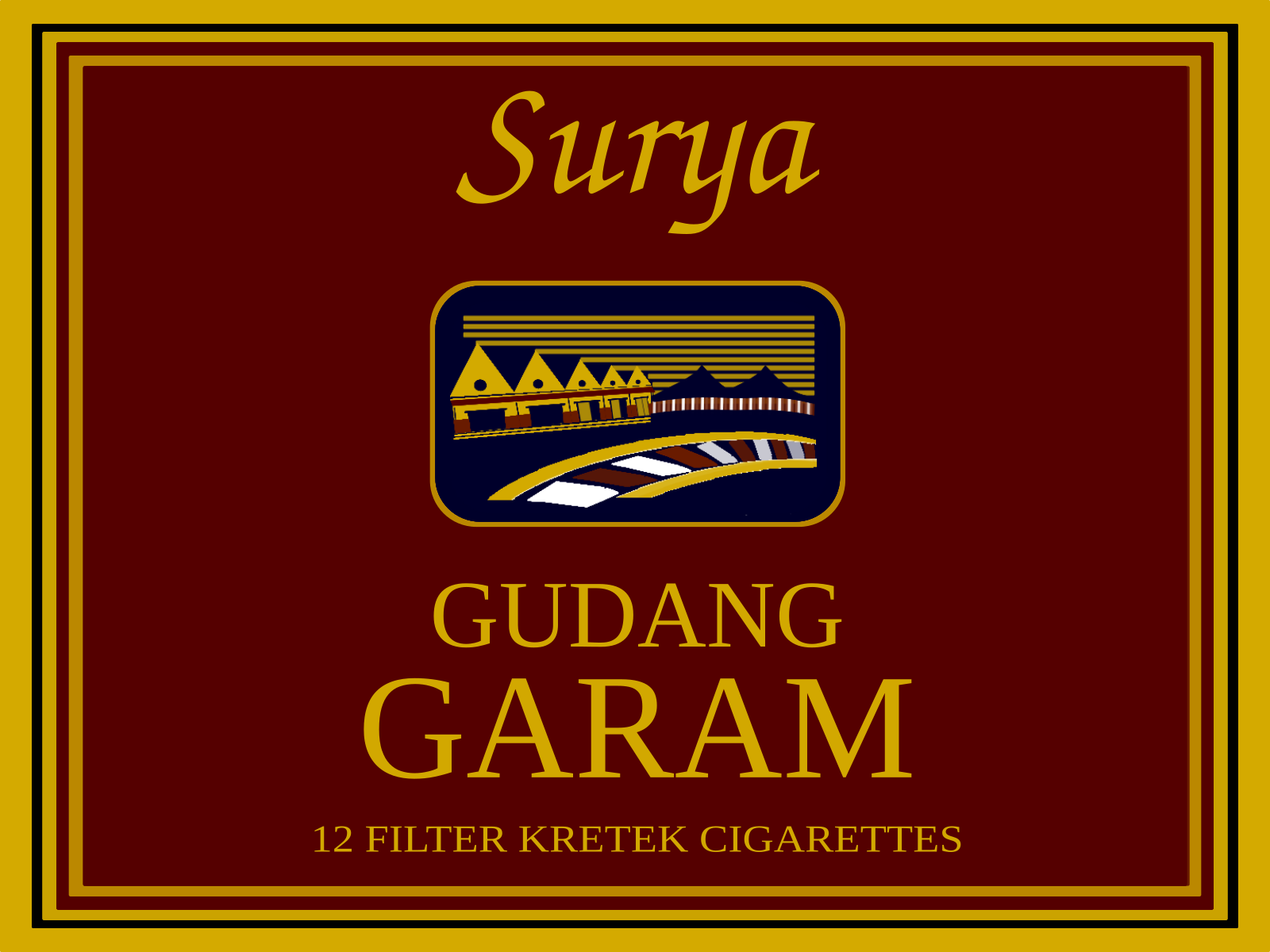 Desain Cover Gudang Garam Surya 12 Filter - Inkscape 0.91