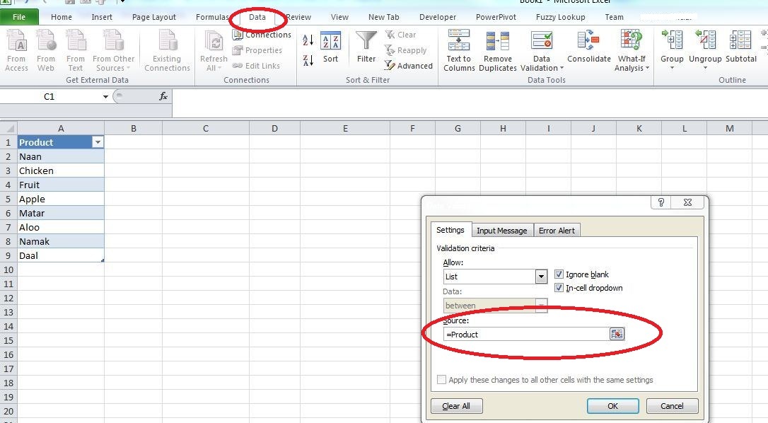 Amiqs Excel Learning Data Validation Dynamic Excel 2010 From Table 4319