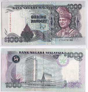 Randhawa's Bank Notes And Collectibles: Malaysia RM 1000 - 6th Series ...