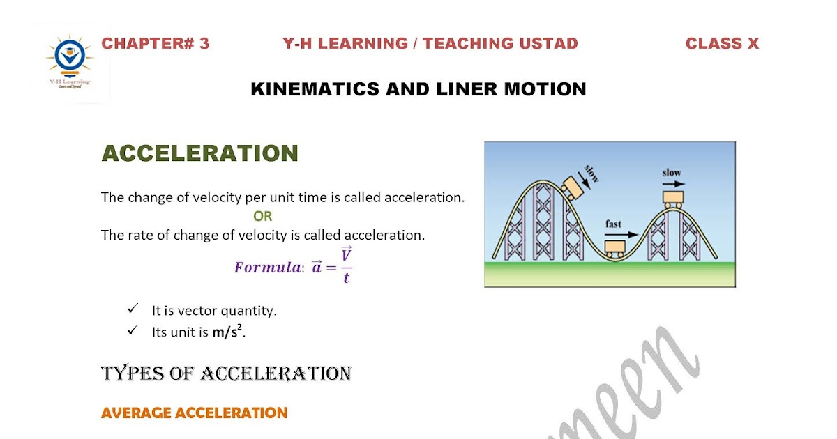 Acceleration and it's Types ~ Teaching Ustad
