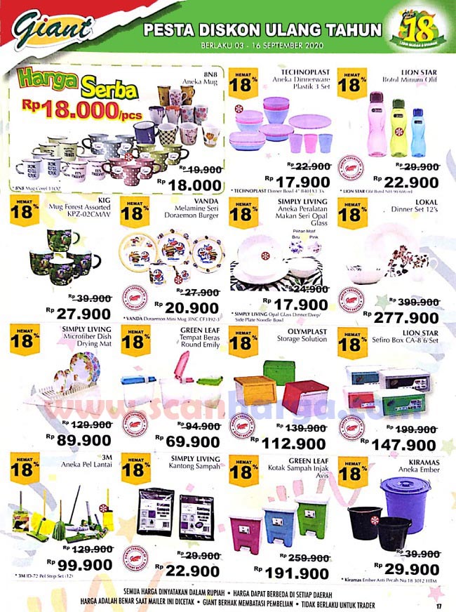 Katalog Promo Giant Terbaru 17 - 30 September 2020 - scanharga | Harga ...