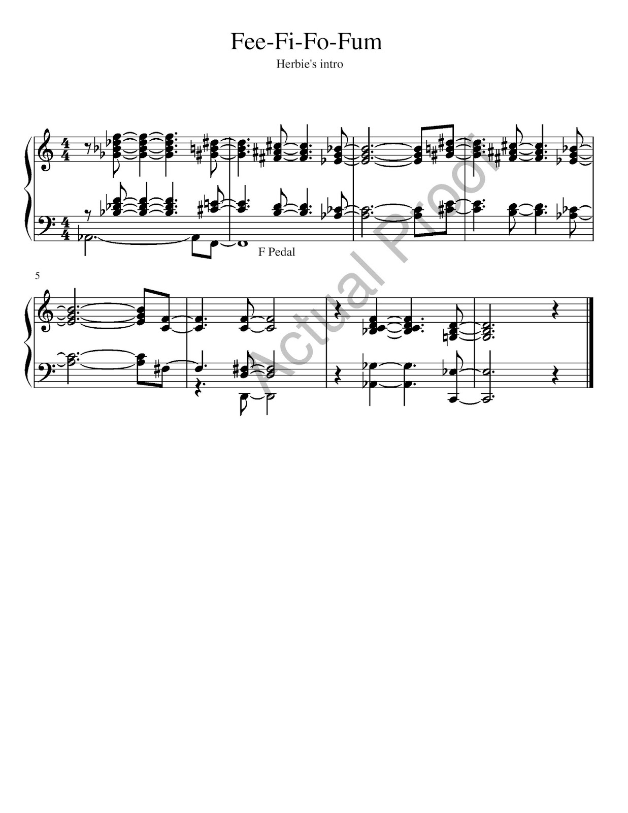 Actual Proof: Fee-Fi-minor/major9-Fum