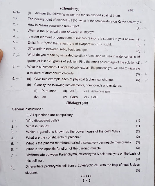 CLASS 10 SCIENCE PERIODIC TEST 2 QUESTION PAPER