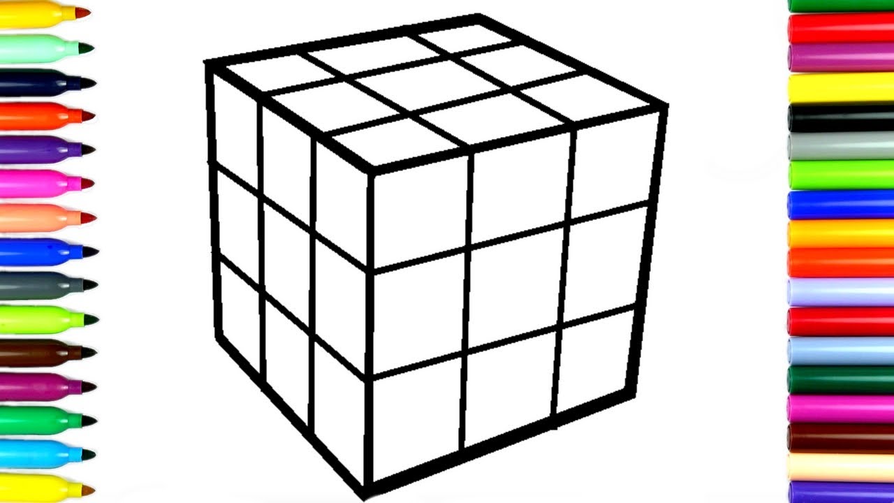 Cubo Mágico Para Imprimir E Colorir ~ Pinturas Do Auwe