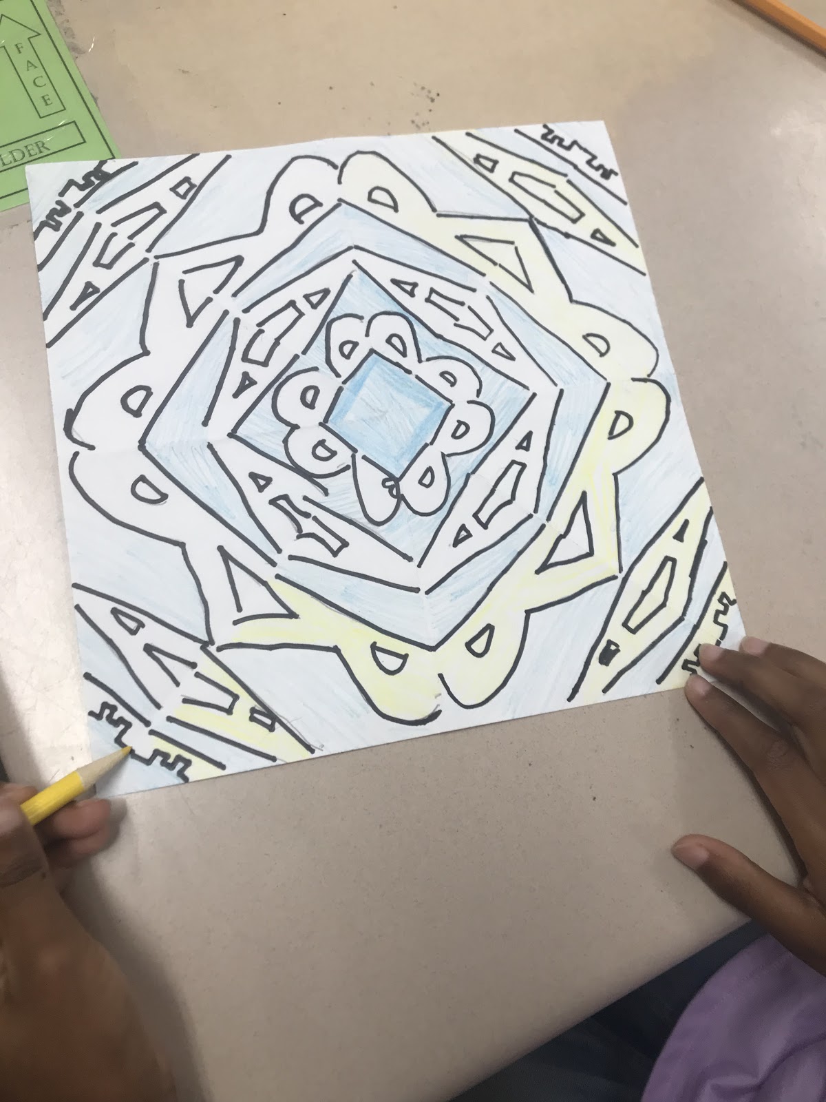 Elements of the Art Room: 5th grade radial symmetrical name art