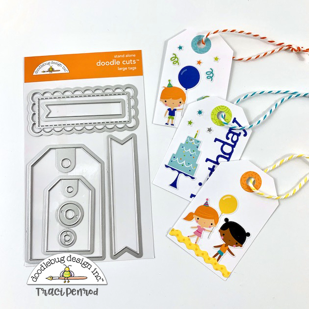 Doodlebug Design Inc Blog: DOODLE CUTS - BIRTHDAY TAGS | with Traci