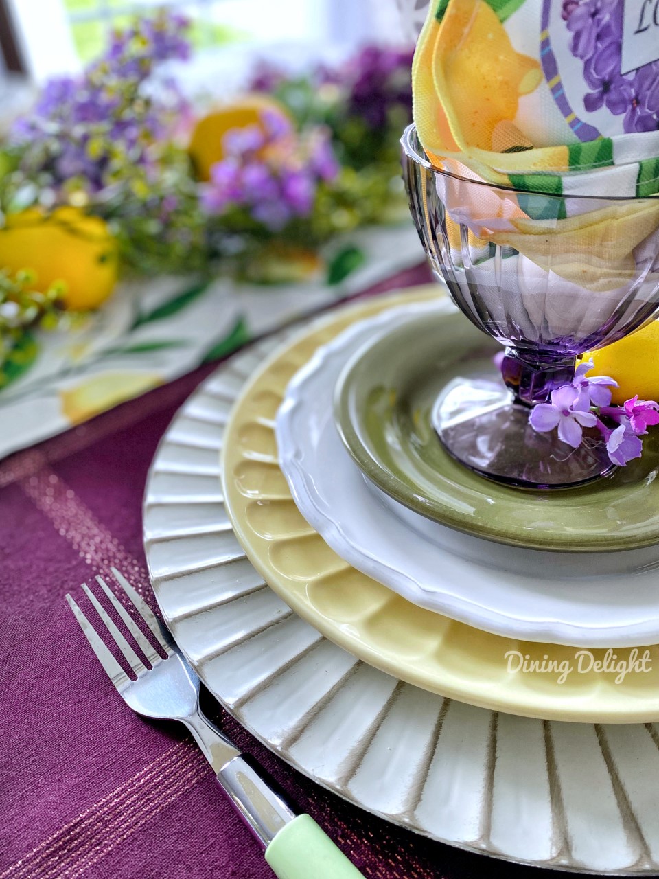 Dining Delight: Lilacs and Lemons Spring Tablescape