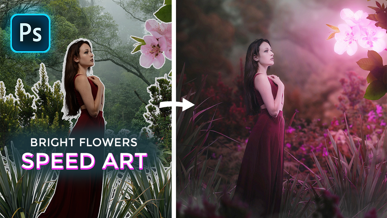 Bright Flowers Photos Manipulation - CAMBO CREATION