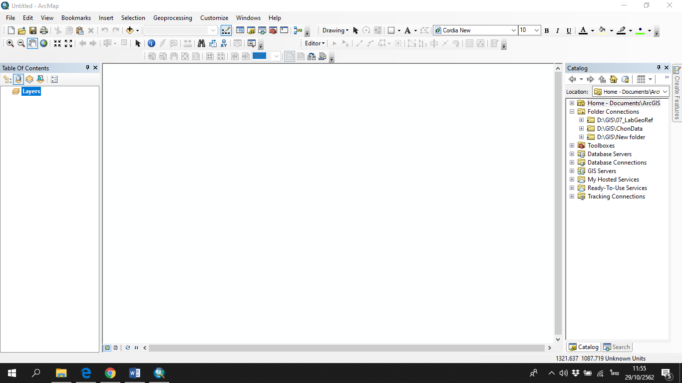 การทำ Map Layout ในโปรแกรม ArcMap 10.5