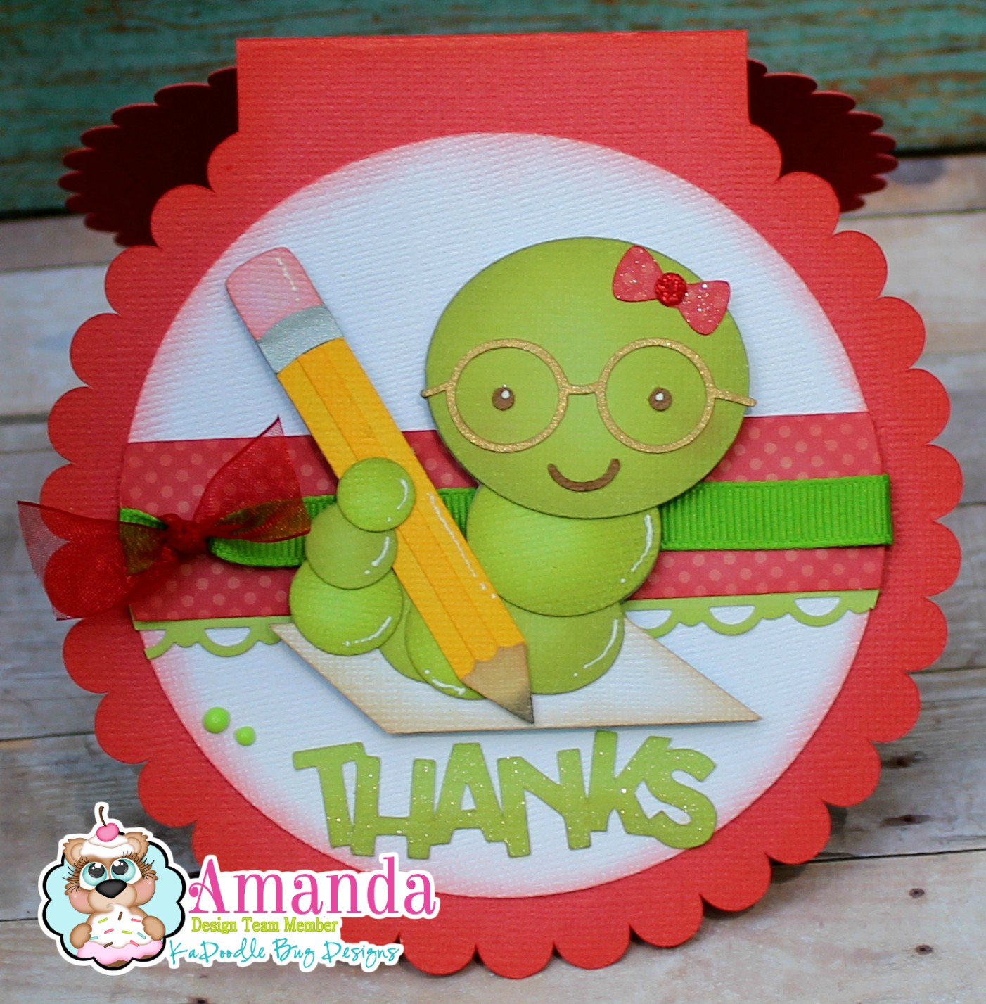 kaDoodle Bug Designs Blog: Bookworm Thank You Card