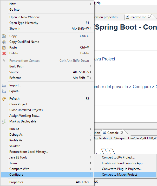 Springboot: Crear aplicación escritorio (consola)