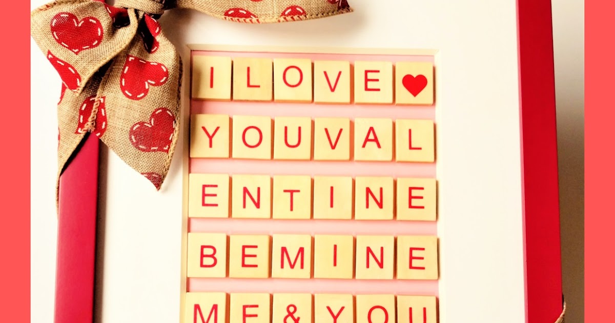 My Busy Beehives...: Valentine's Day Scrabble Tile Art