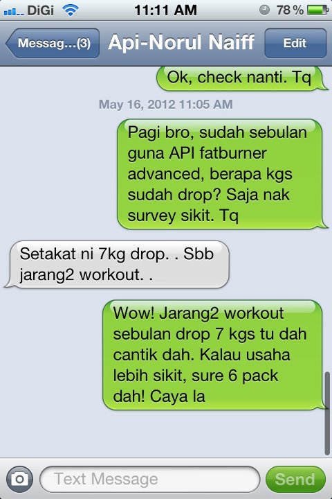 My Protein Shop: API Fat Burner Advanced Testimoni