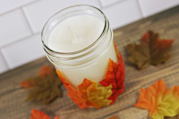 How to Make a Leaf Candle Holder + Fall Candle Tutorial - Koti Beth