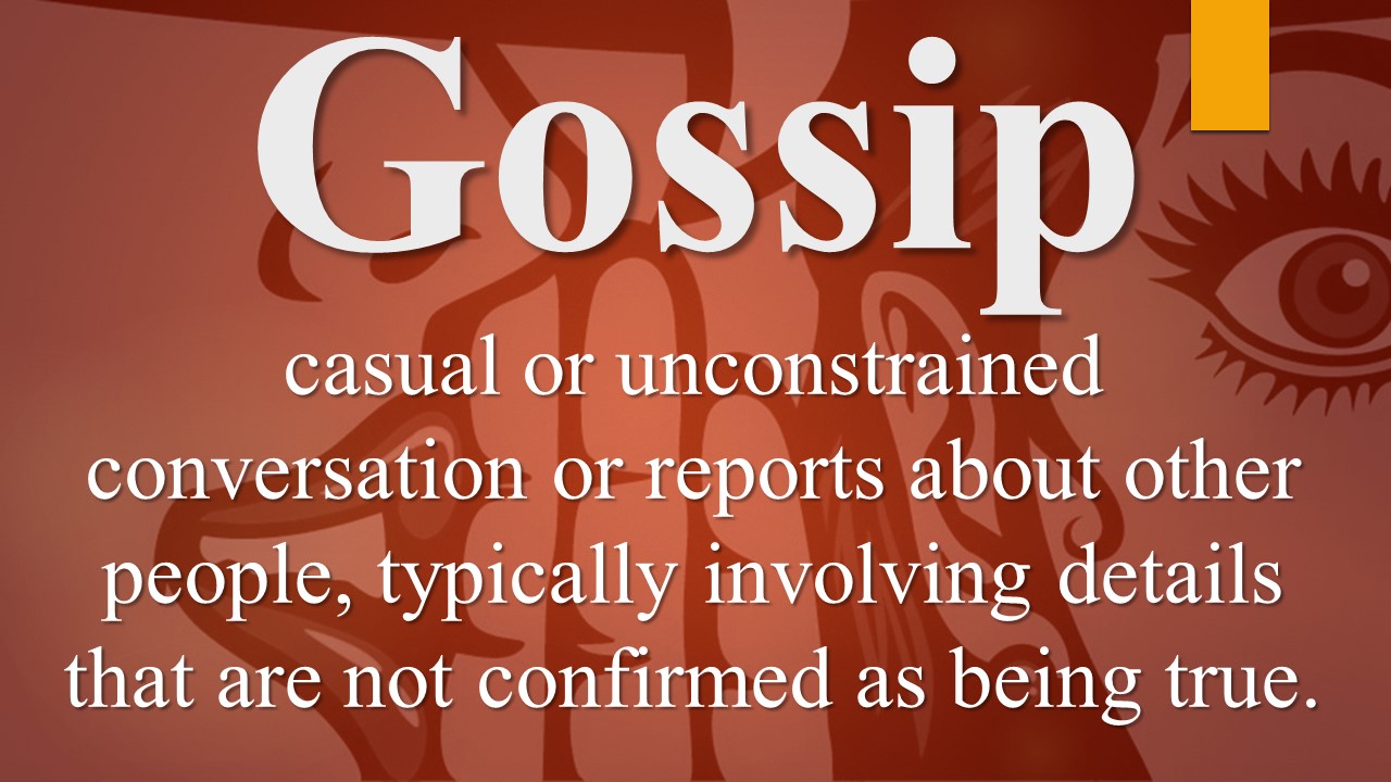 Pastor Chris' Blog: Gossip