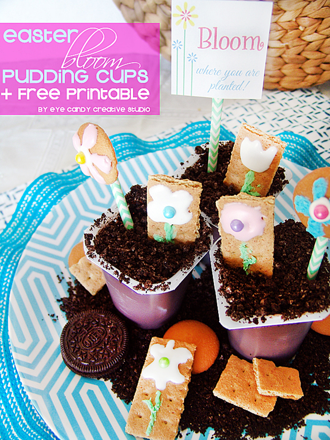 Eye Candy Creative Studio: FREEBIE :: Spring Bloom Pudding Cups