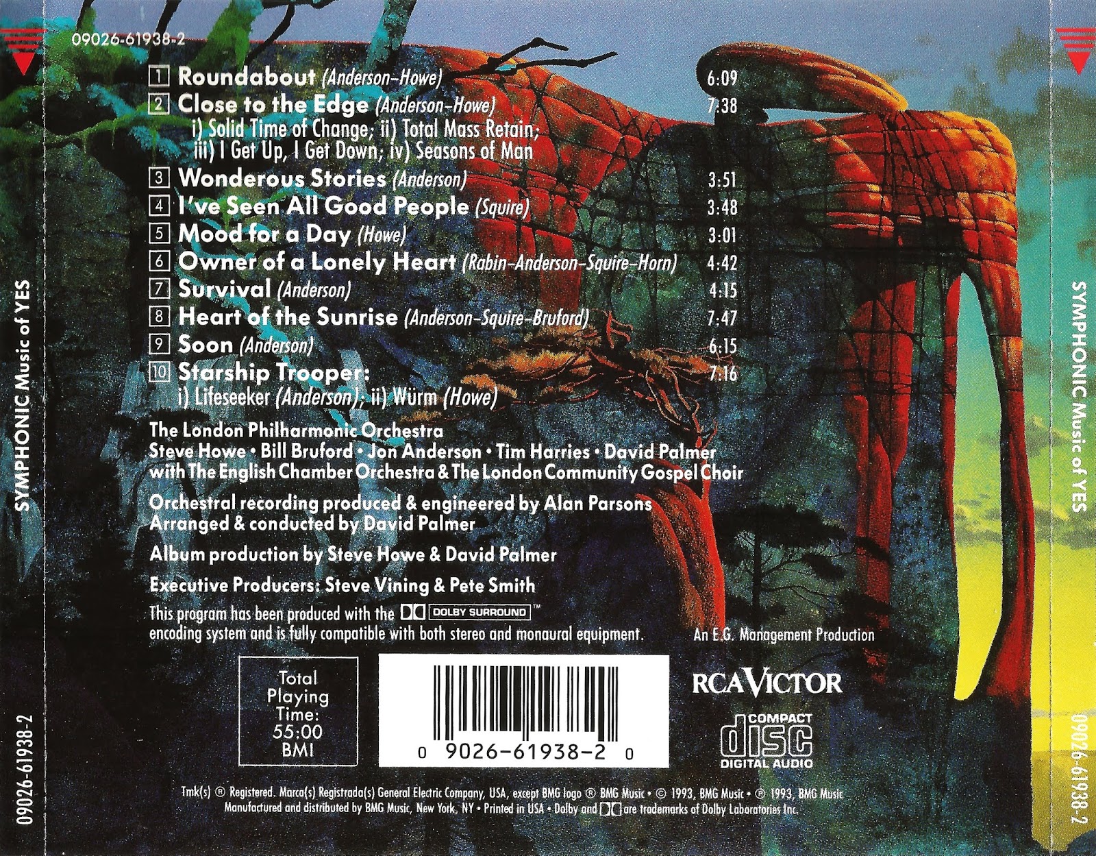 1993 Symphonic Music of Yes - Yes - Rockronología