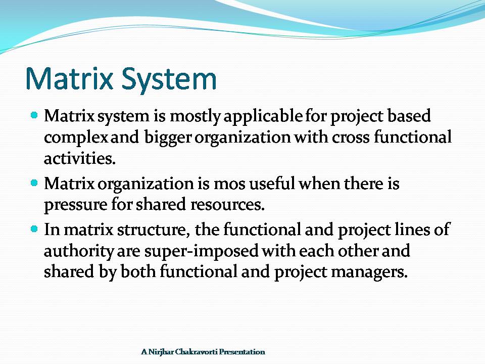 nirjhar: Organization Structure for a Project Based Company ...