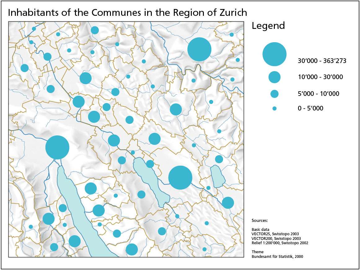 Map Collection: Range Graded Proportional Circle Map