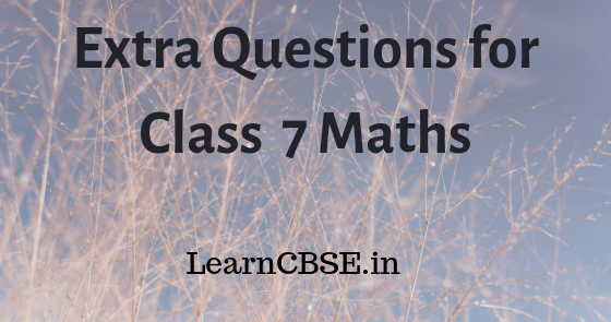 Data Handling Class 7 Extra Questions