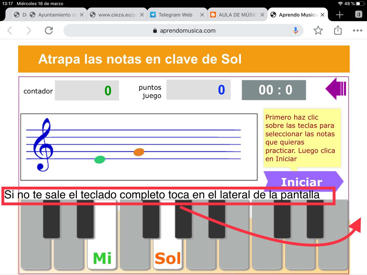 AULA DE MÚSICA: Juego. Atrapa las notas musicales.