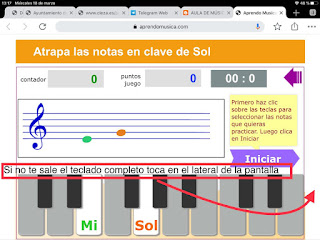 AULA DE MÚSICA: Juego. Atrapa las notas musicales.