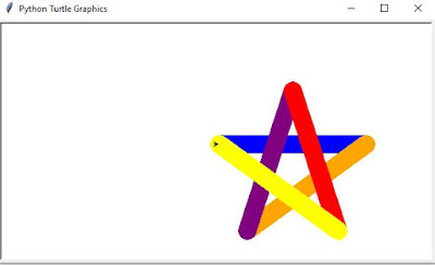 Drawing a star in Python using turtle Graphics