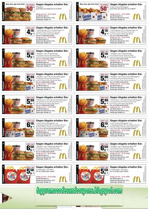 Free Promo Codes and Coupons 2023: Mcdonalds Coupons