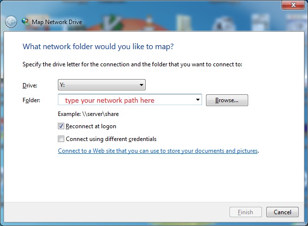 Knowledge Area: How to Create MAP Drive in Windows